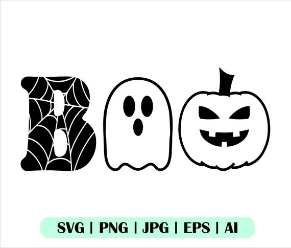 Boo Svg Boo Png Boo Vector Pumpkin Svg Ghost Svg - Etsy