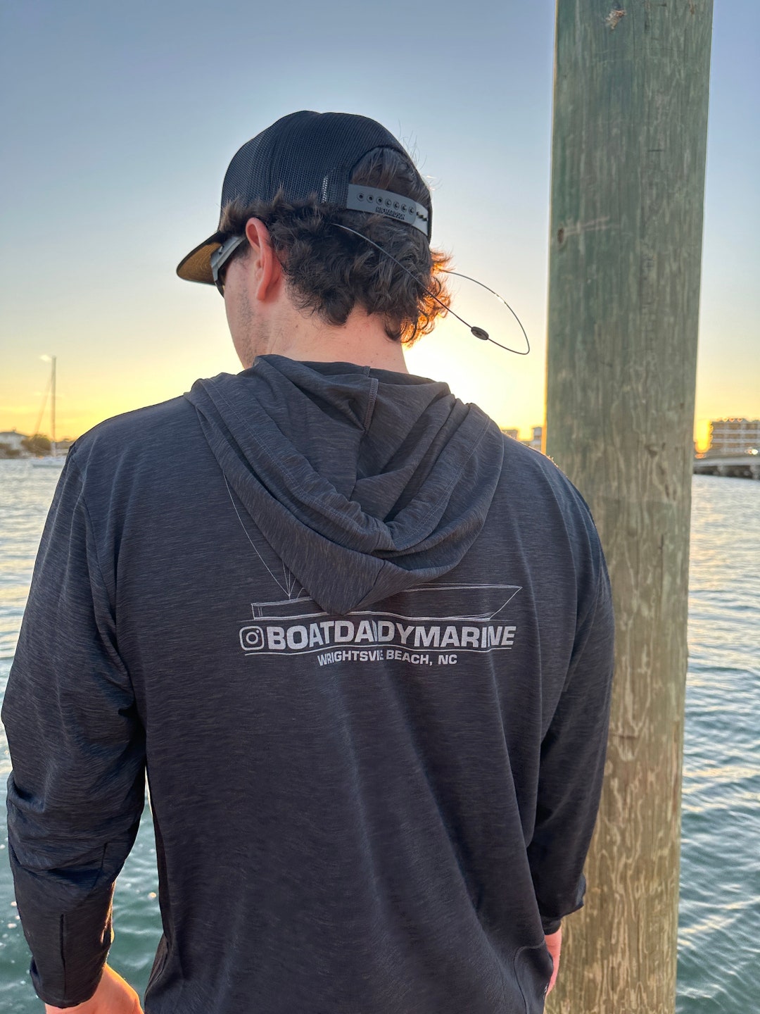 Boat Daddy Marine Hooded Long Sleeve Anetik Dry Fit Performance Fishing ...