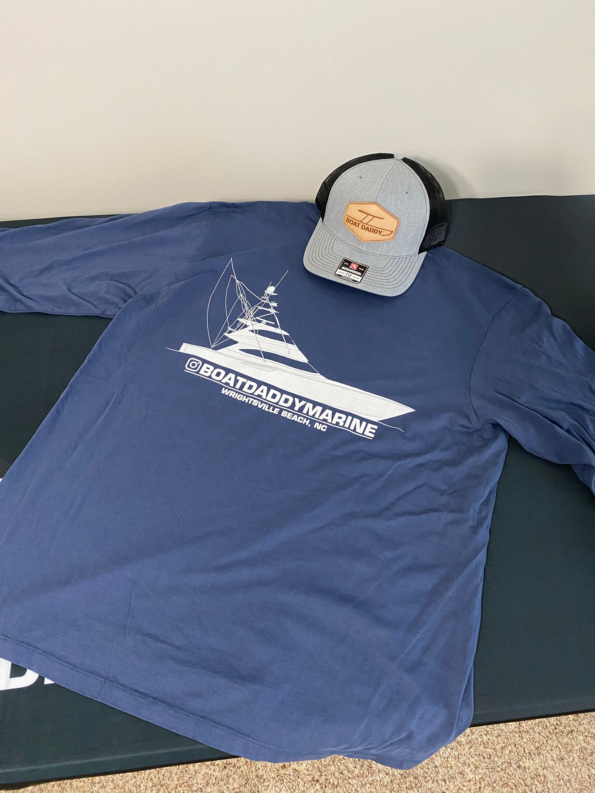 Boat Daddy Marine Navy Blue Short & Long Sleeve Pocket T-shirt - Etsy