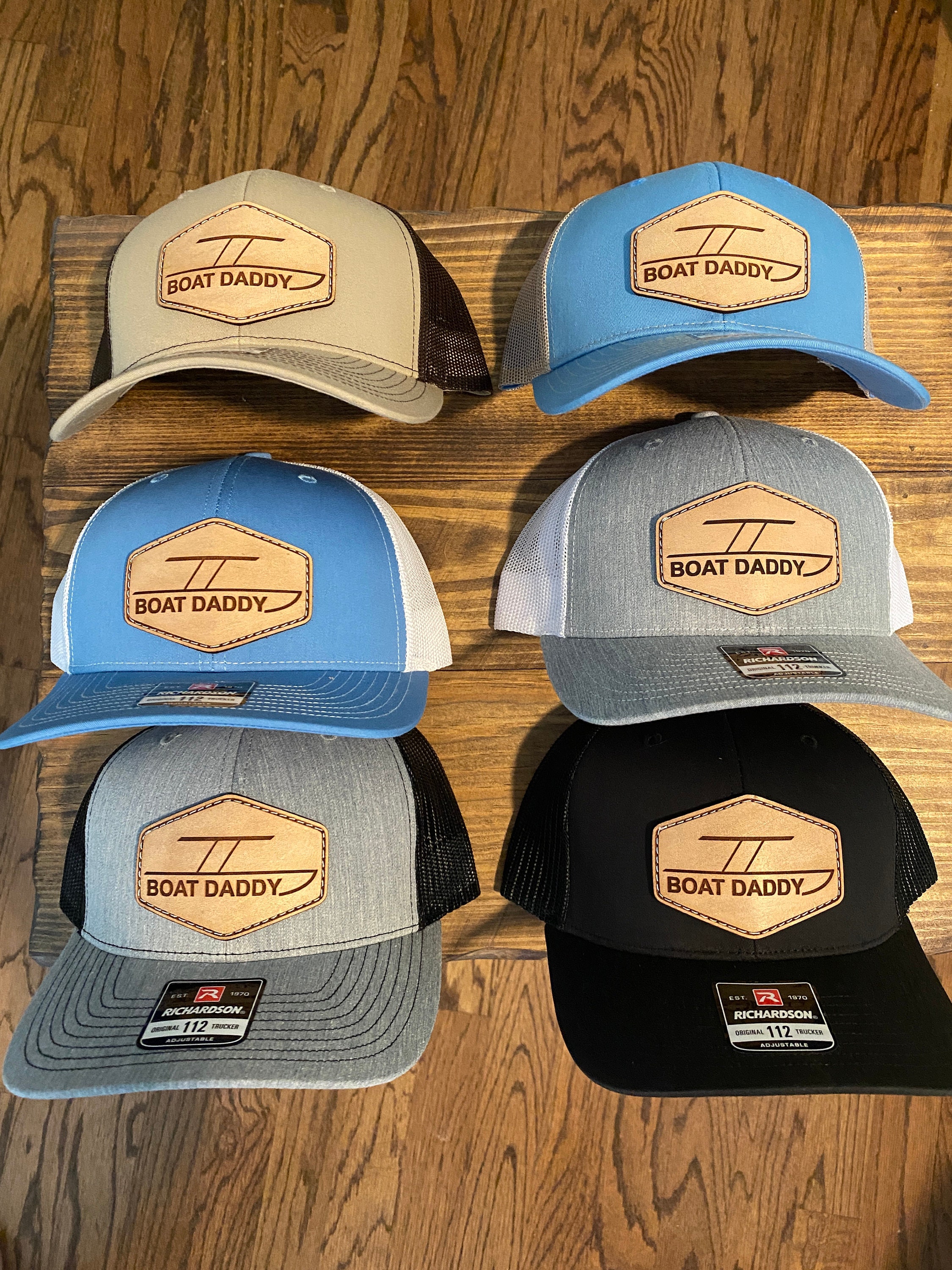 Boat Daddy Marine Richardson Leather Patch Trucker Hat - Etsy