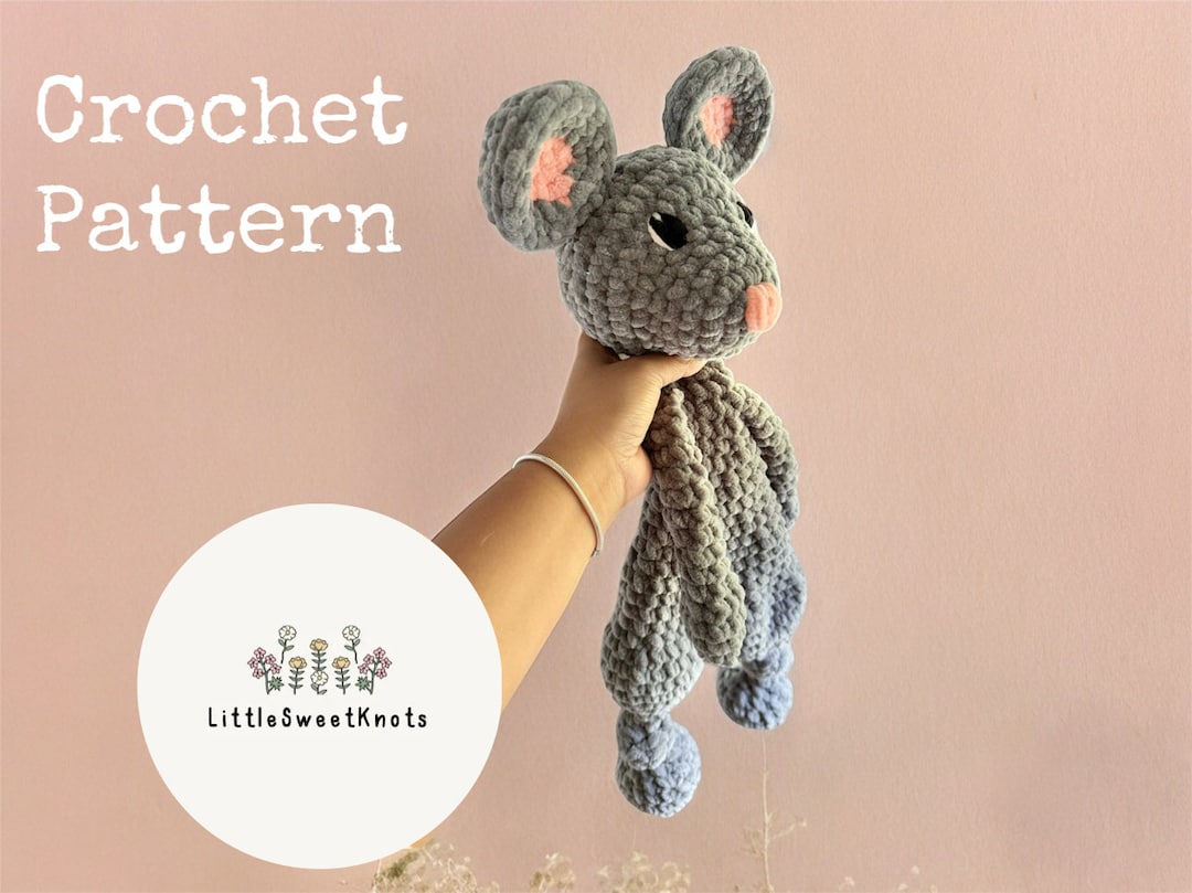 Remy the Mouse Knotted Lovey - Crochet PATTERN - Etsy