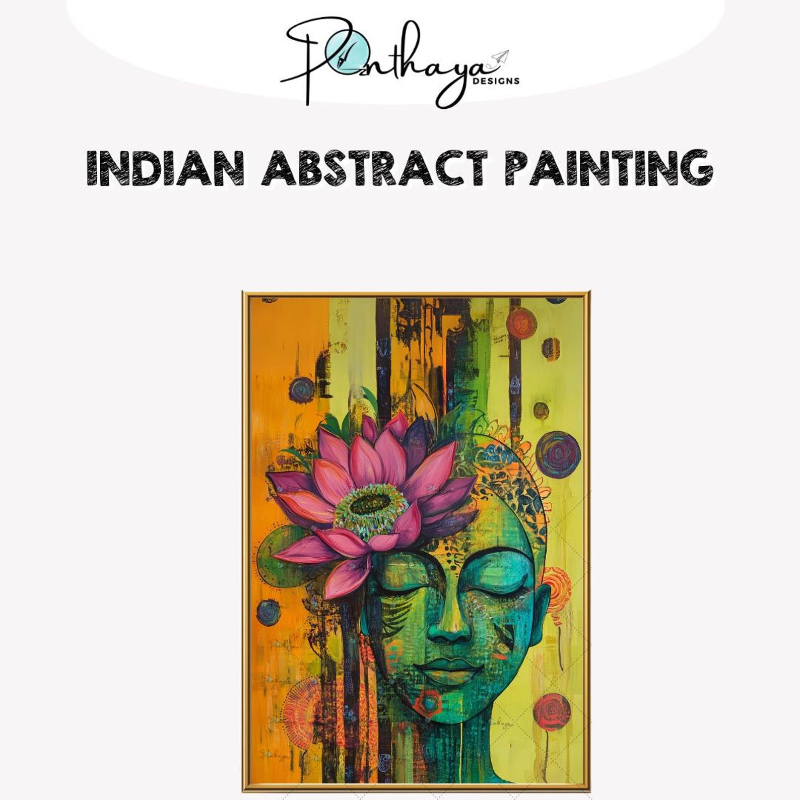 Indian Abstract Painting Wall Art Poster - Etsy