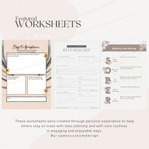 Recovery Workbook, Sobriety Worksheets, Self-care Planner, Relapse ...