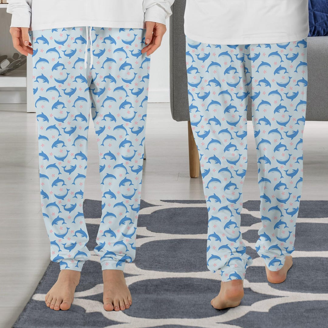 Dolphin Pajama Pants, Dolphin Pajama, Dolphin Gift, Funny Pajama PP64 ...