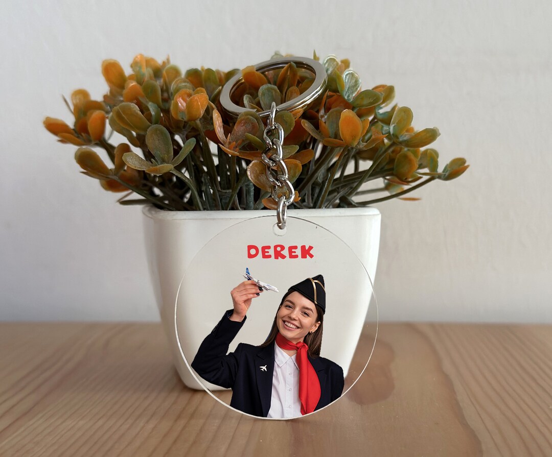 Cabin Crew Keychain, Custom Acrylic Cabin Crew Keychain, Cabin Crew ...