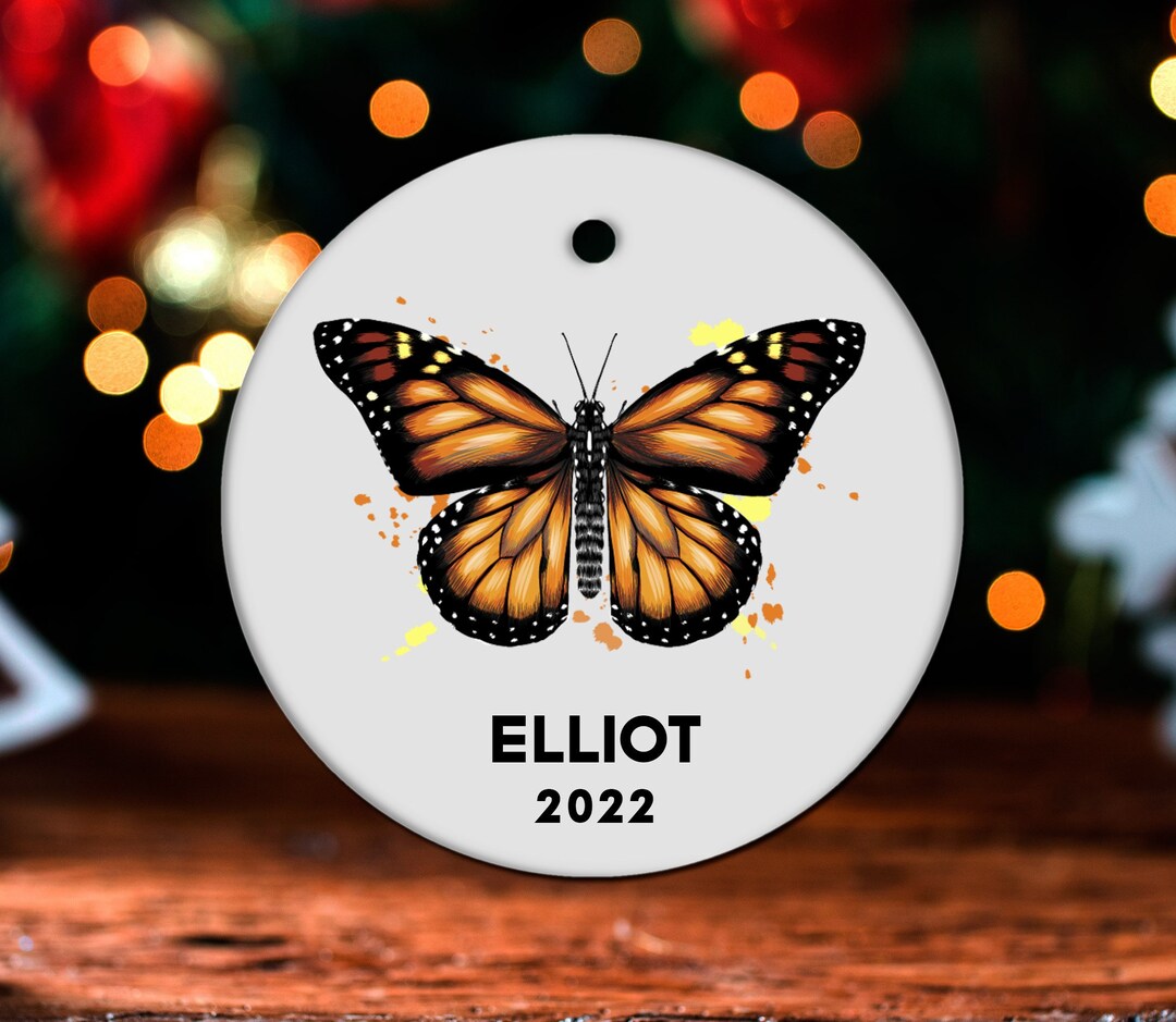 Monarch Butterfly Christmas Ornament, Personalized Monarch Butterfly ...
