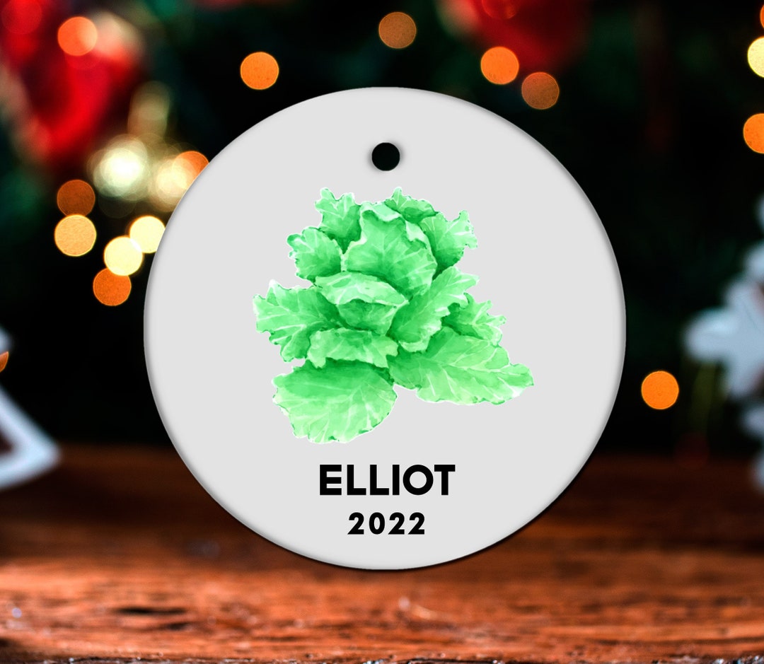 Lettuce Christmas Ornament, Personalized Lettuce Ornament, Lettuce Gift ...
