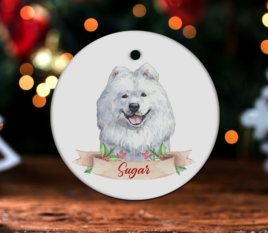 Samoyed Ornament, Samoyed Christmas Tree Decor, Samoyed Owner Gift GH61 ...