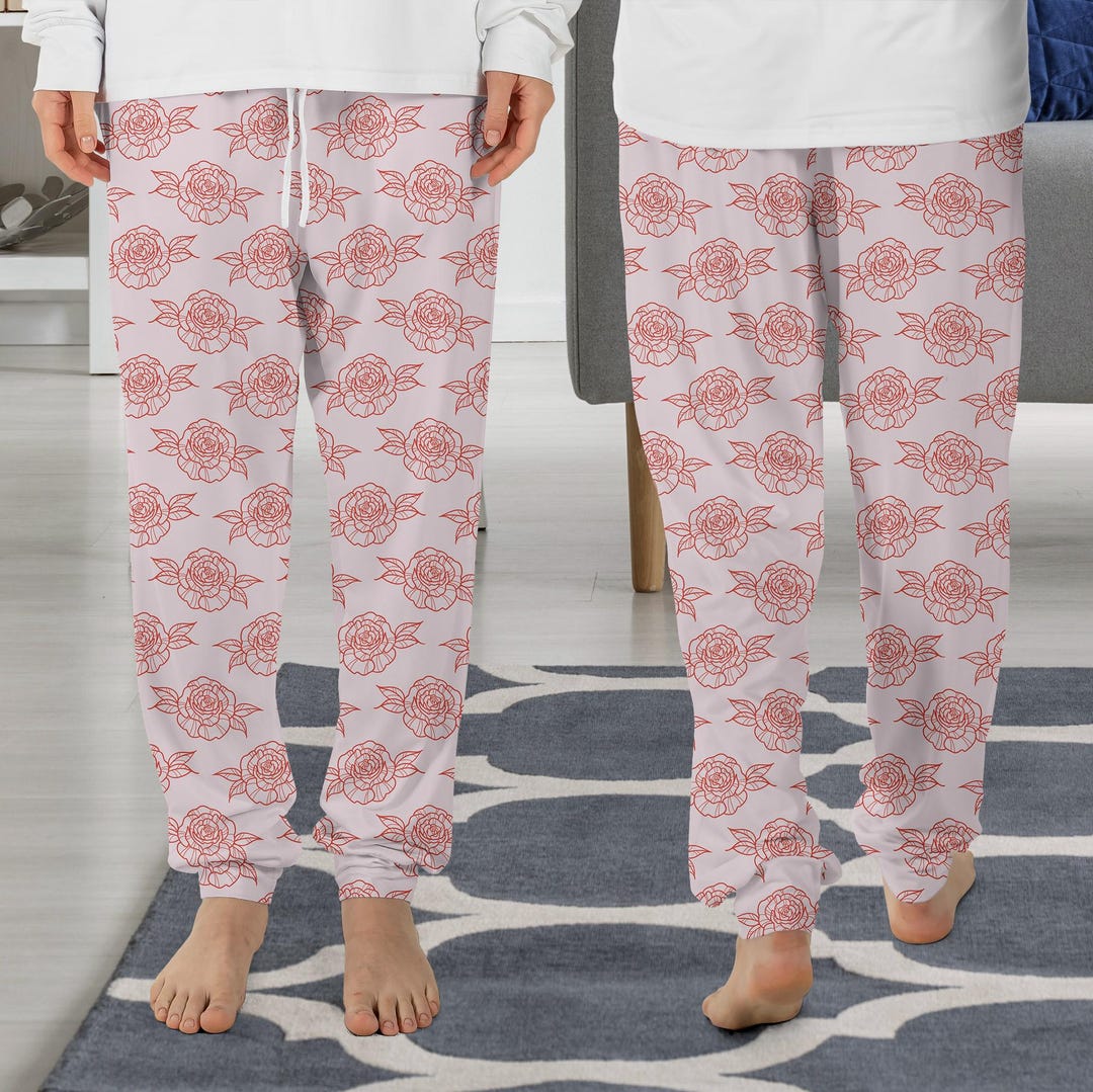 Rose Pajama Pants, Rose Pajama, Rose Gift, Funny Pajama PP61 - Etsy