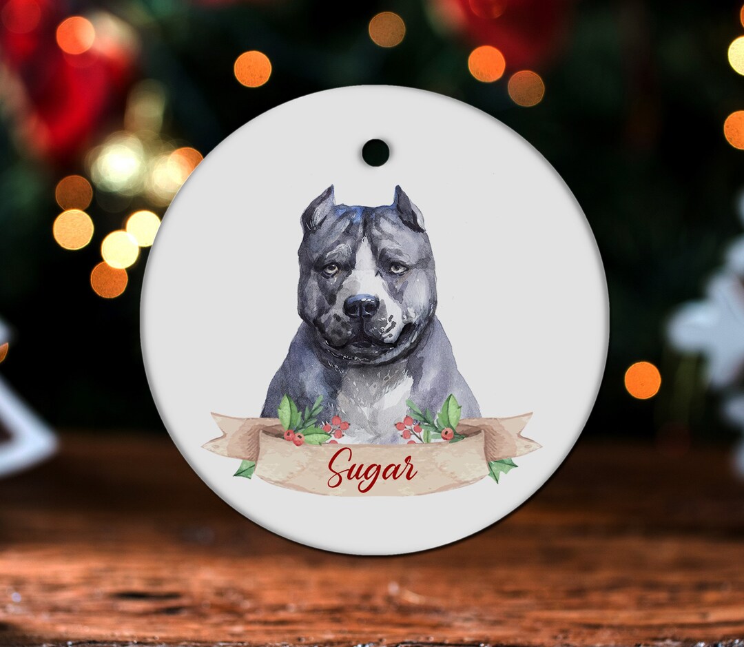 Bully Ornament, Bully Gift, Pitbull Ornament, Pitbull Christmas Tree ...