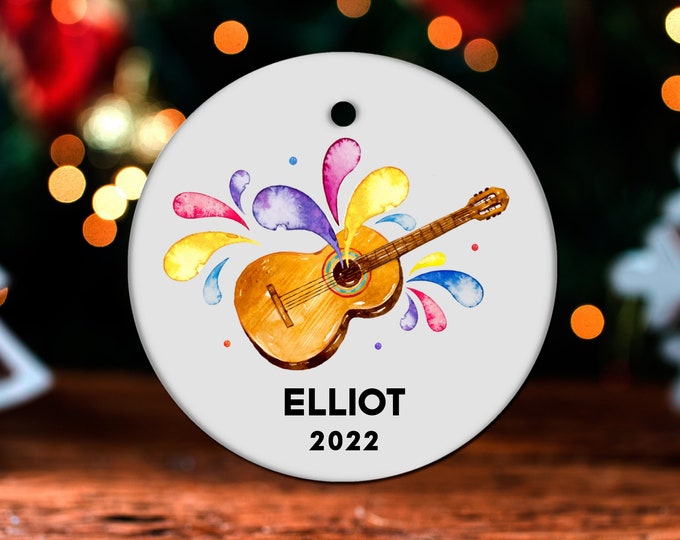Personalised Guitar Christmas Tree Decoration - Etsy
