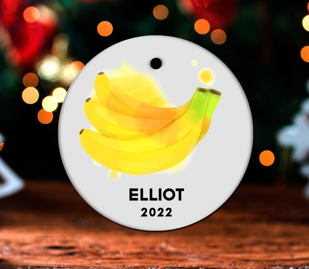 Banana Christmas Ornament, Personalized Banana Ornament, Banana Gift ...