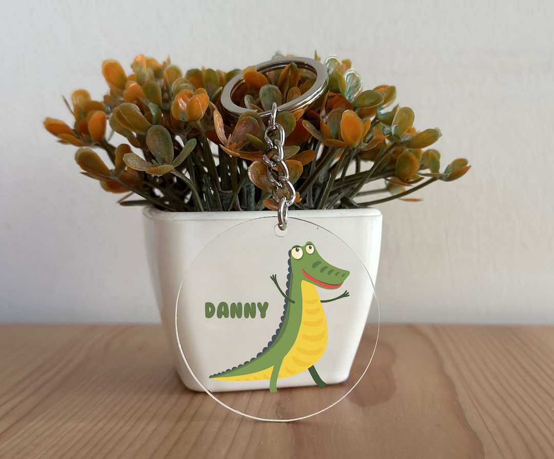 Alligator Keychain, Custom Acrylic Alligator Keychain, Alligator Gift ...