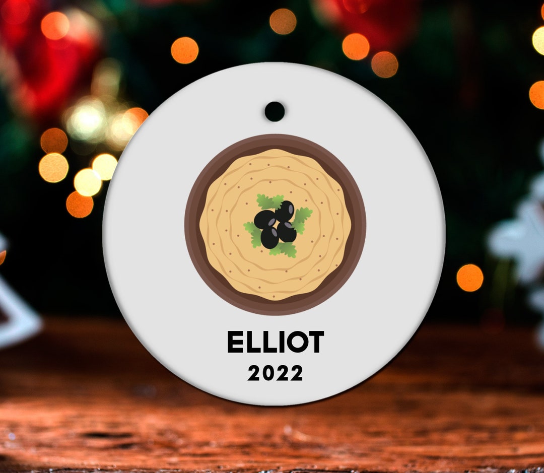 Hummus Christmas Ornament, Personalized Hummus Ornament, Hummus Gift ...