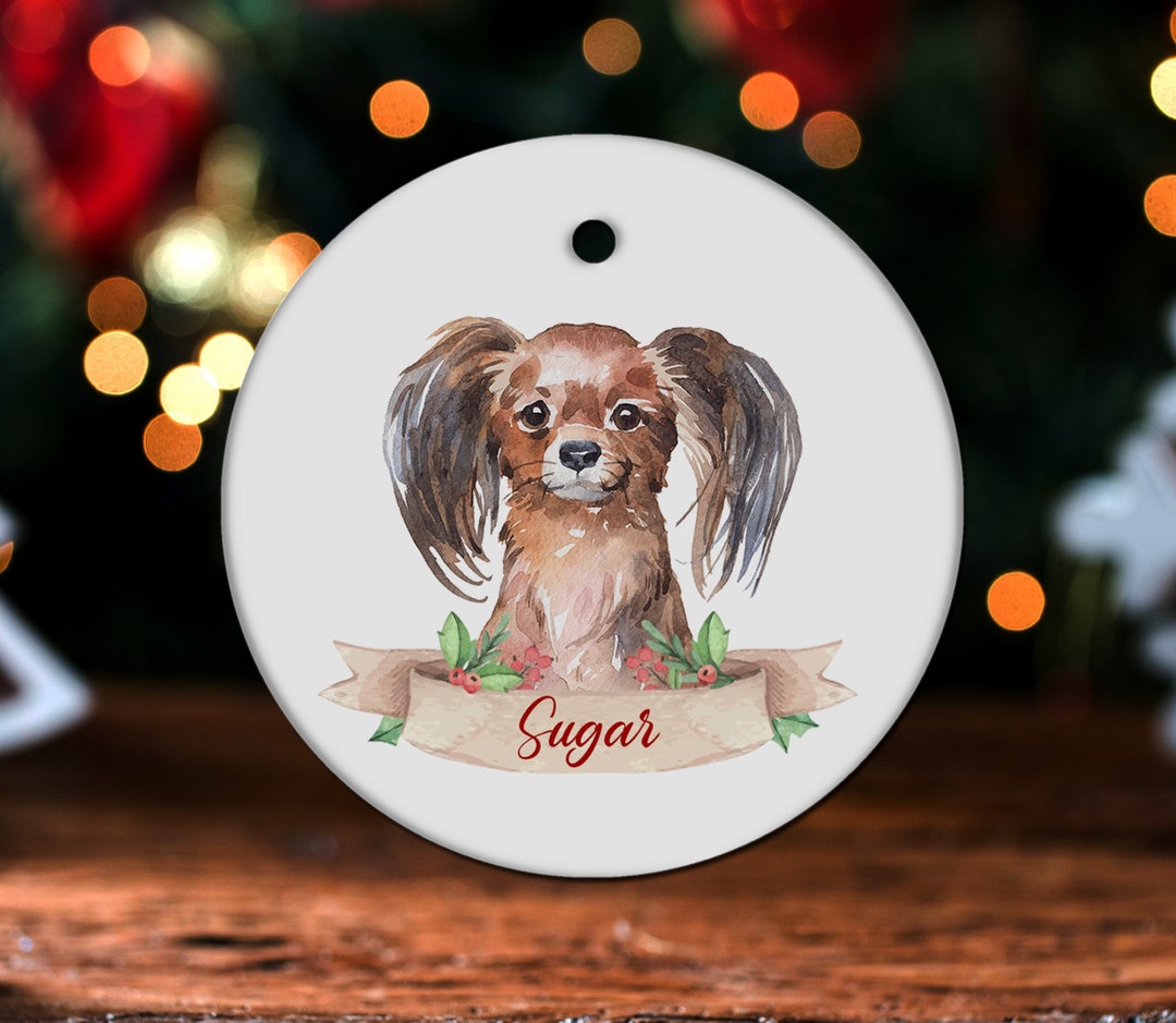Papillon Ornament, Papillon Christmas Tree Decor, Papillon Owner Gift ...