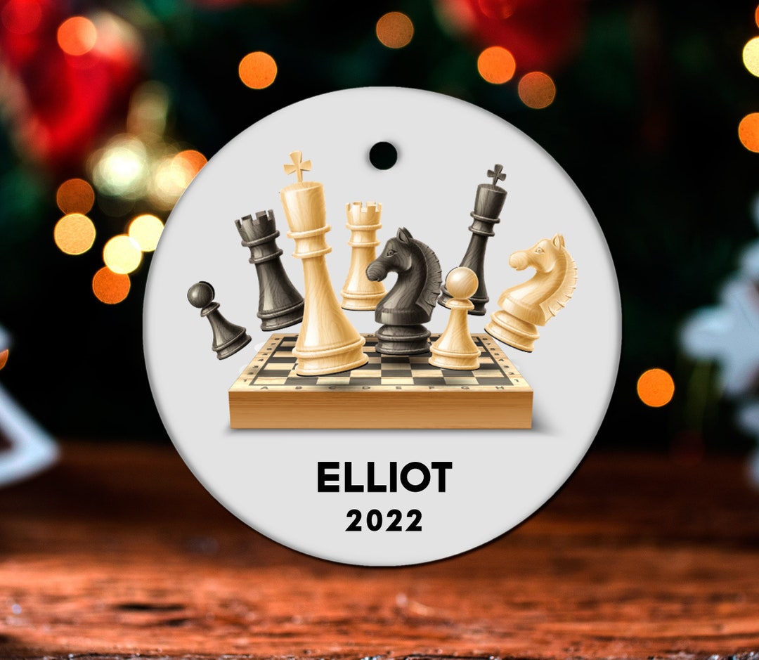 Chess Christmas Ornament, Personalized Chess Ornament, Chess Gift ...