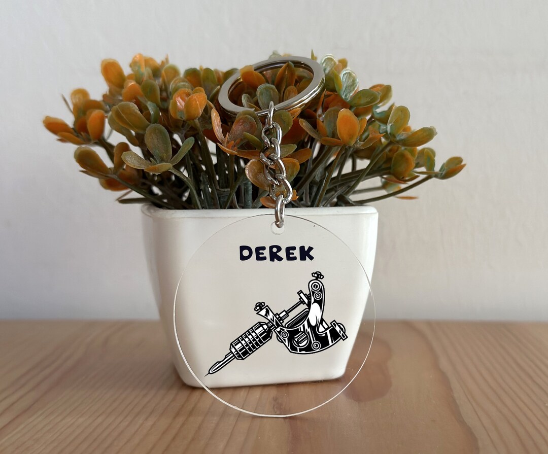 Tattoo Artist Keychain, Tattoo Artist Key Ring, Tattoo Artist Gift ...