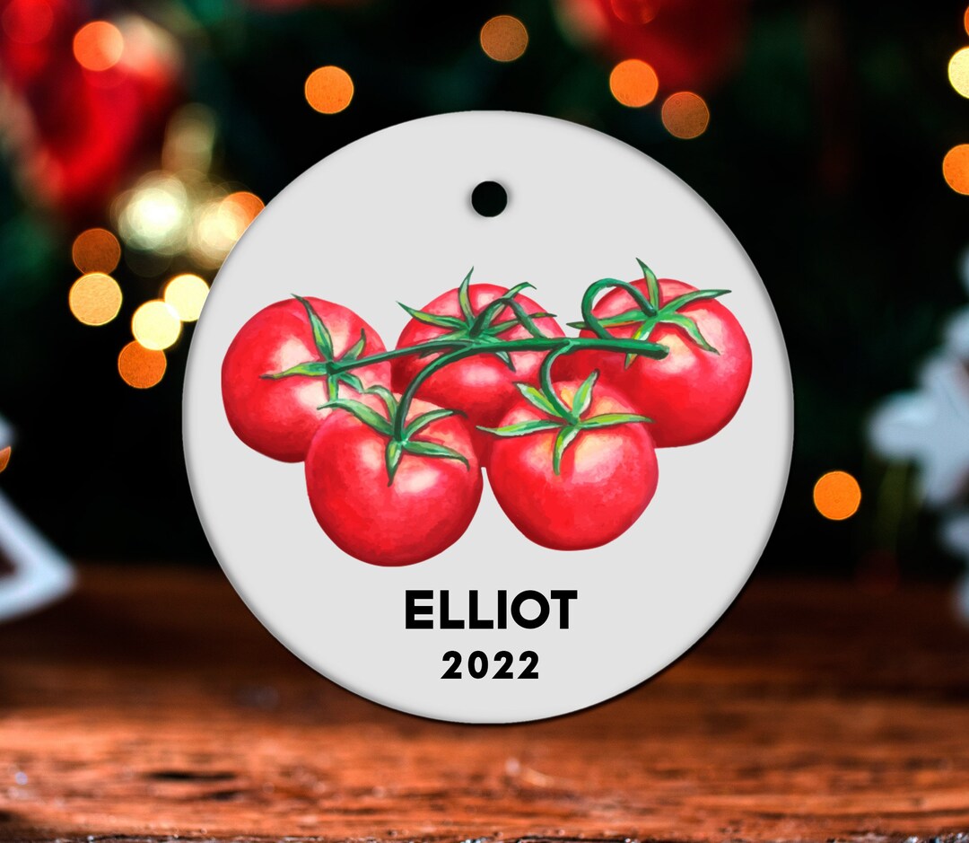 Tomato Christmas Ornament, Personalized Tomato Ornament, Tomato Gift ...