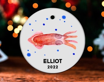 Squid Christmas Ornament Sea Creature Collection From Nestled Pine ...