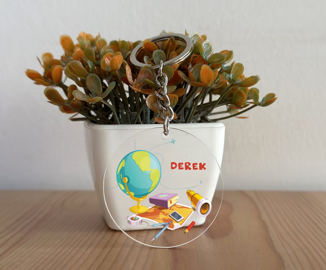 Geography Keychain, Geography Gift, Chritstmas Gift, Birthday Gift ...