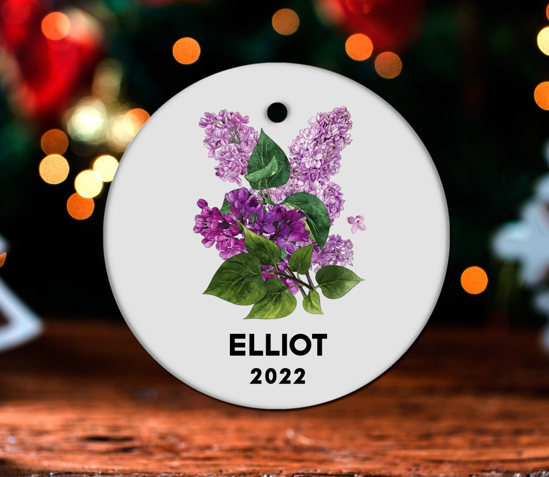 Lilac Christmas Ornament, Personalized Lilac Ornament, Lilac Gift ...