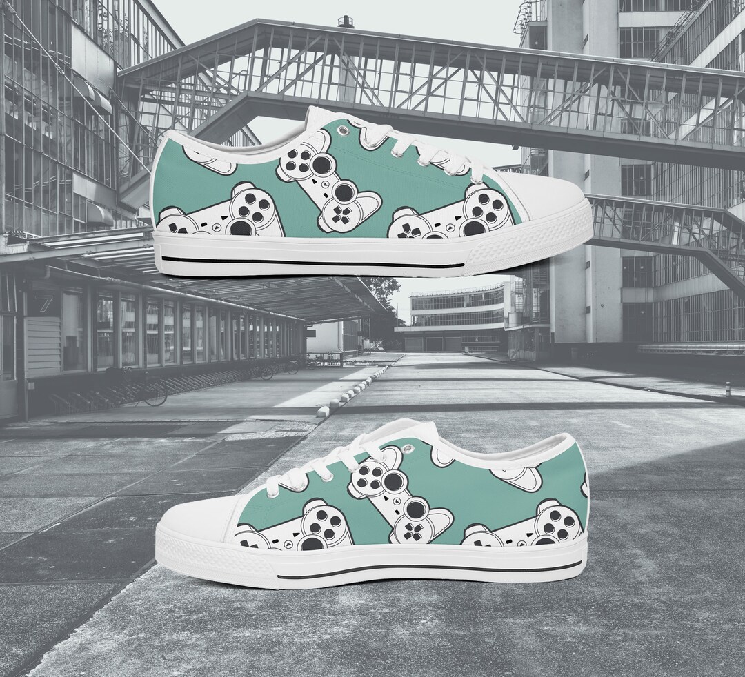 Gaming Canvas Shoes, Gaming Gift, Low Top Canvas Shoe, Gaming Themed ...