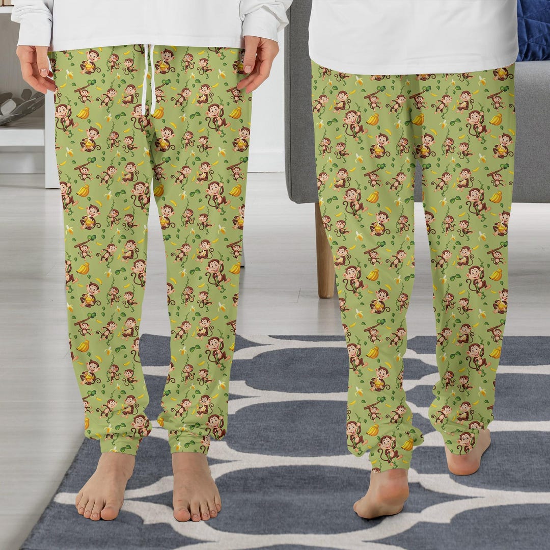 Monkey Pajama Pants, Monkey Pajama, Monkey Gift, Funny Pajama PP1 - Etsy