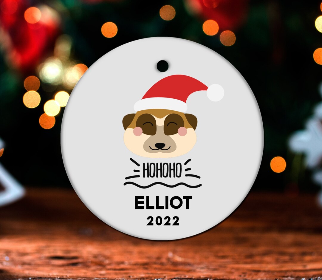 Meerkat Christmas Ornament, Personalized Meerkat Ornament, Meerkat Gift ...