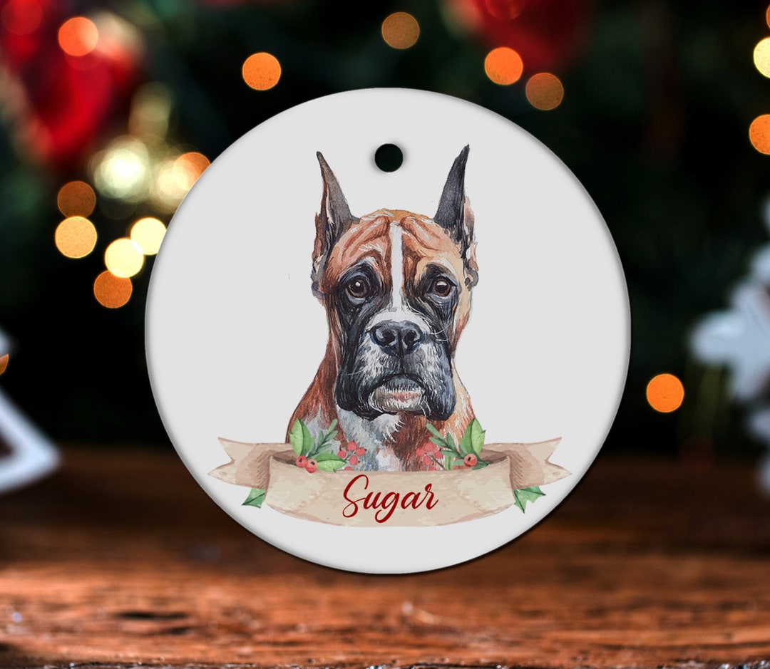 Brindle Boxer Ornament, Brindle Boxer Christmas Tree Decor, Brindle ...