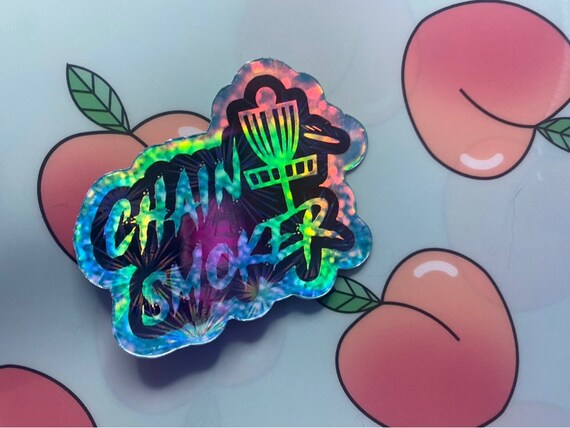 Disc Golf Chain Smoker Holographic Sticker - Etsy