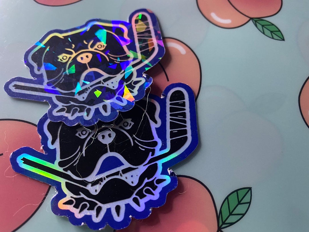 Shoresy Dog Logo Navy Holographic Sticker - Etsy