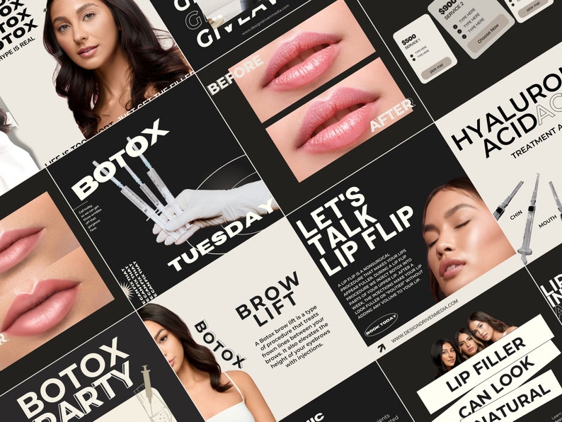 Botox and Filler Instagram Posts Skincare Instagram - Etsy