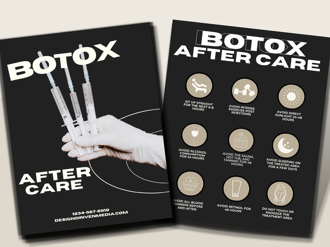 Botox & Filler Aftercare Card Template: Medspa Instagram Posts (canva ...
