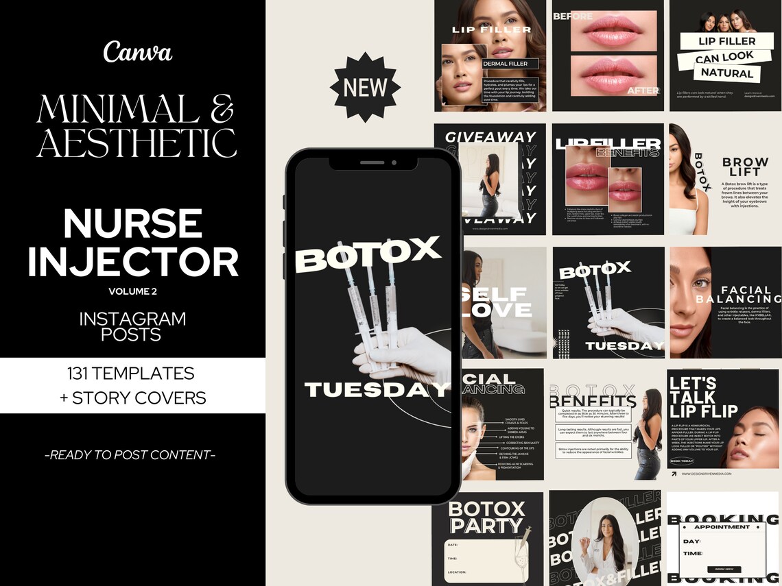 Botox and Filler Instagram Posts Skincare Instagram - Etsy