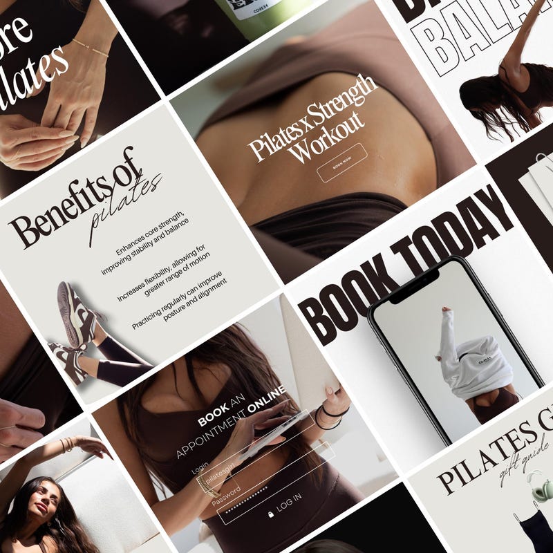 Pilates Social Media Kit - Etsy