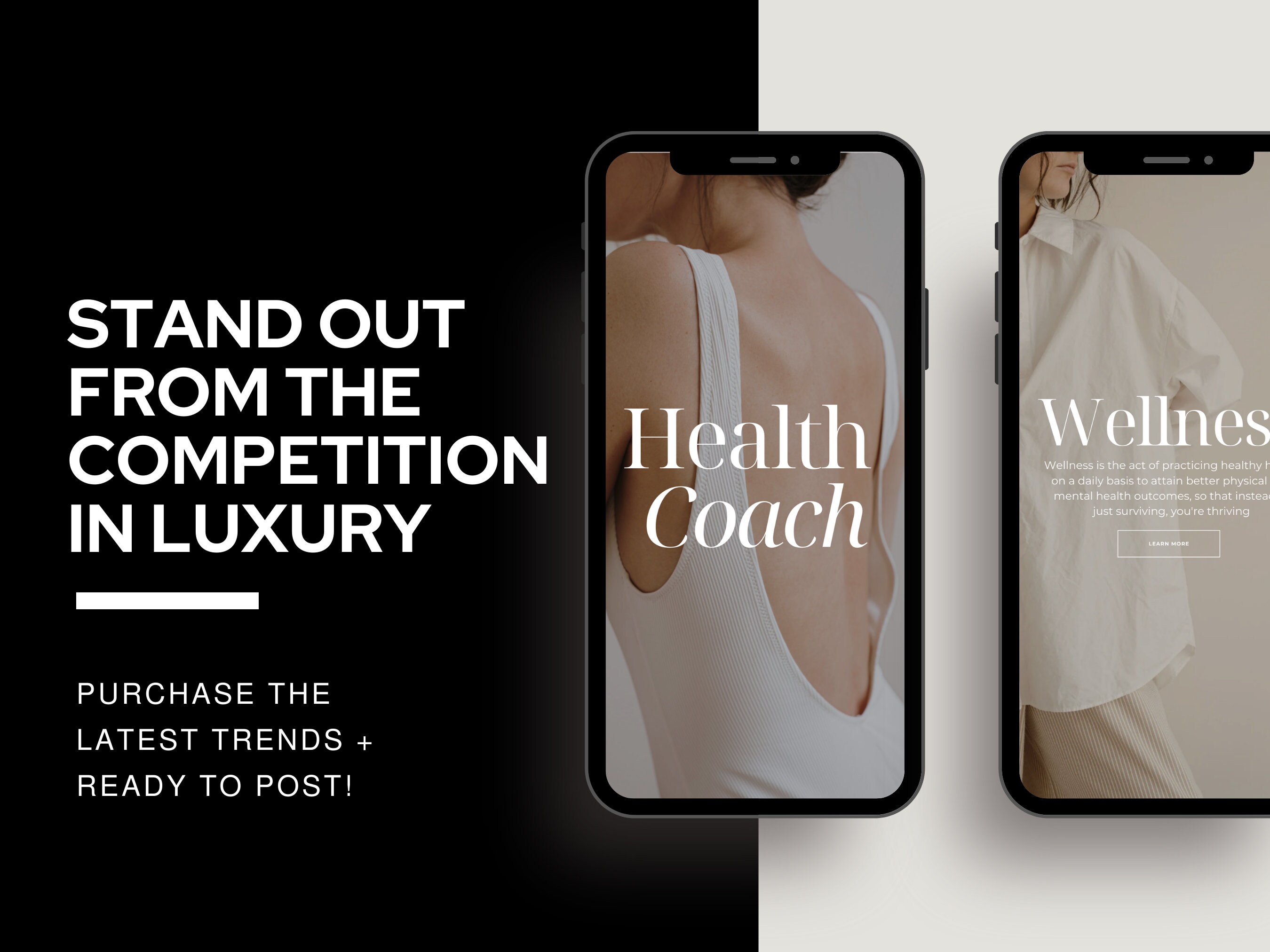 Wellness Coach Instagram Templates, Holistic Health Social Media Posts ...