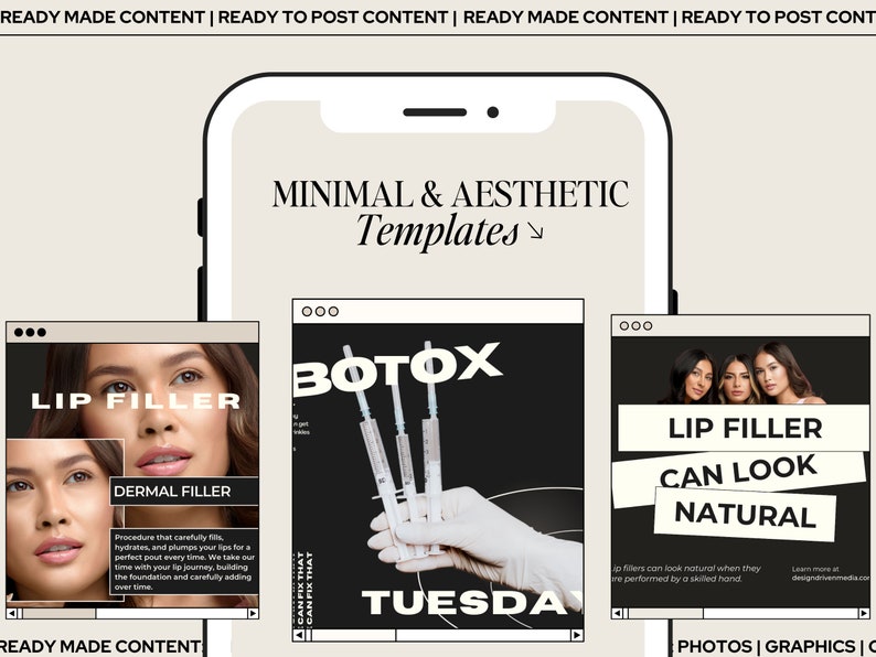 Botox and Filler Instagram Posts Skincare Instagram - Etsy