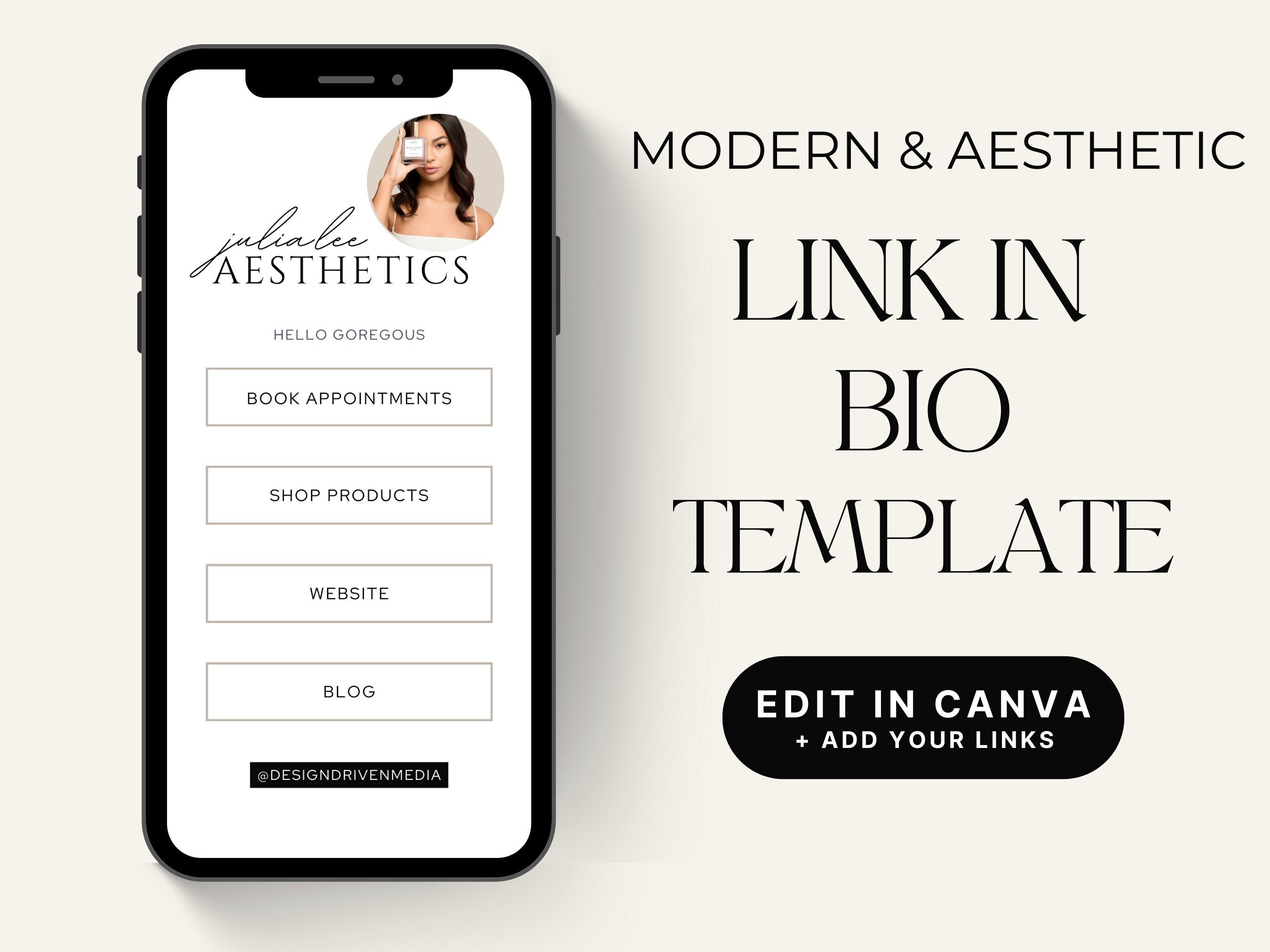 Instagram Link in Bio Template Canva Instagram Landing Page - Etsy