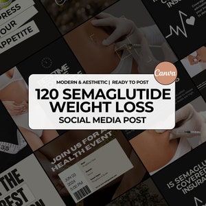 Semaglutide Weight Loss Instagram Templates: Med Spa Marketing (canva ...