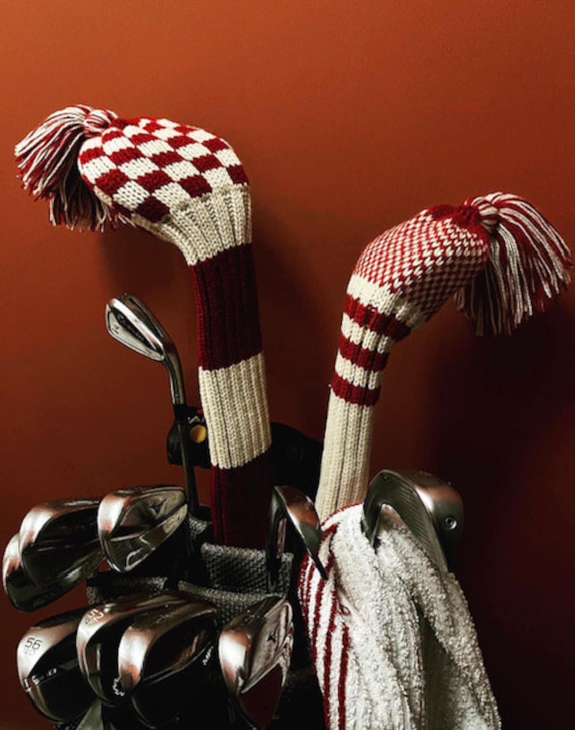 Individual Tassel Knitted Golf Club Head Cover: Driver, Fairway and ...