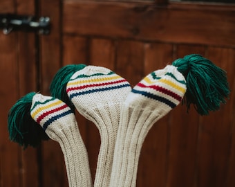 Tassel Knitted Golf Club Head Covers: Driver, Fairway & Hybrid - Etsy