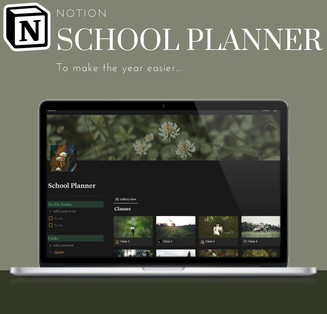 Notion School Planner - Etsy