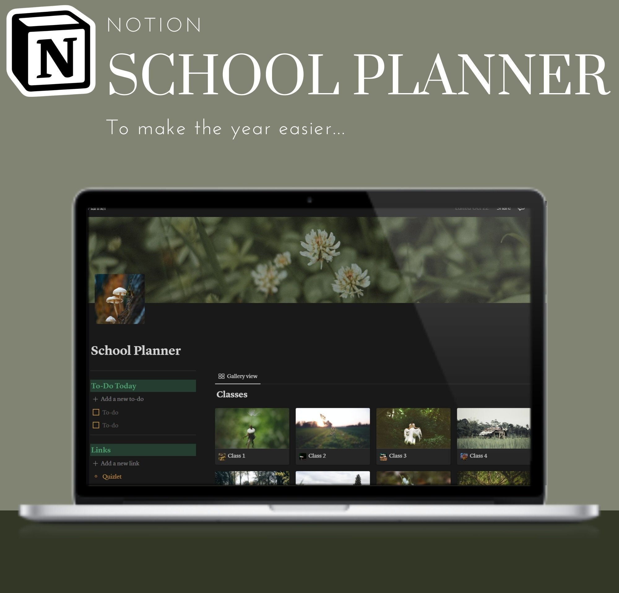 Notion School Planner - Etsy