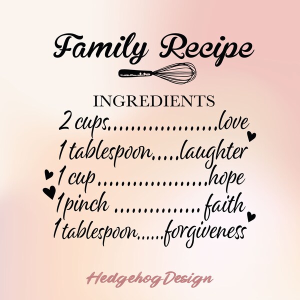 Recipe Svg - Etsy