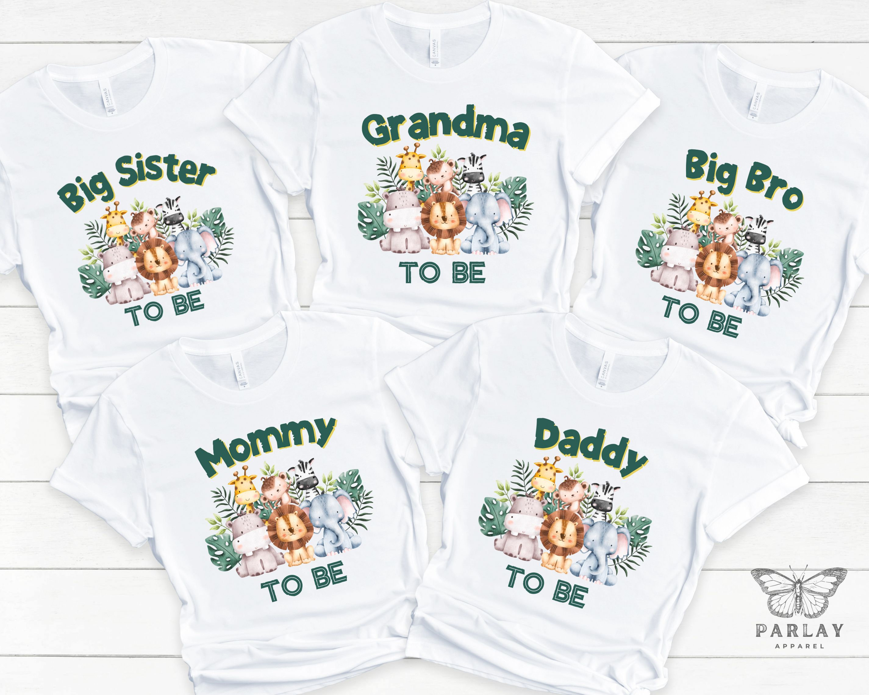 Jungle Safari Animals Baby Shower Shirts for Family, Safari Jungle ...
