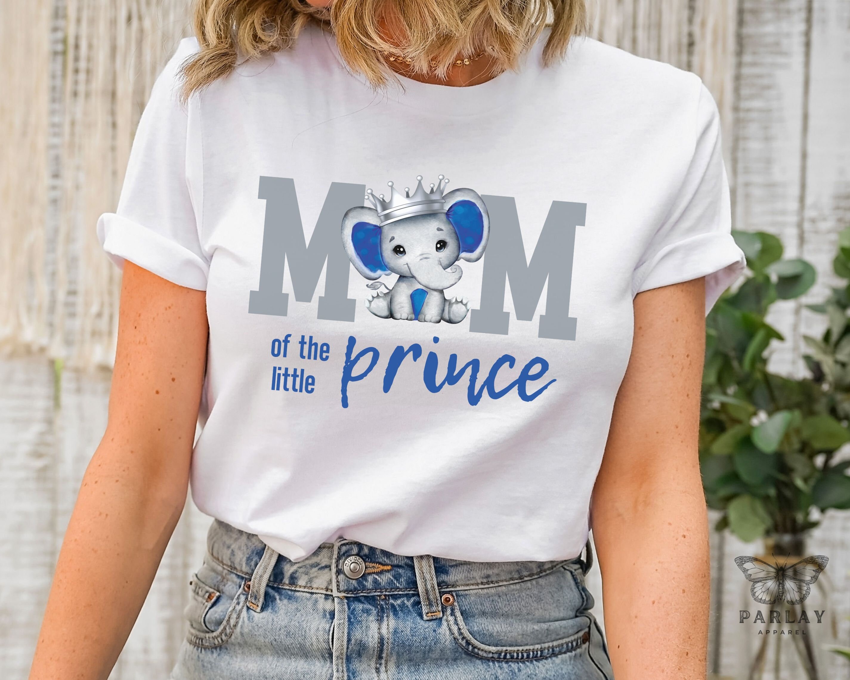 Royal Blue Elephant Baby Shower Shirts Boy Baby Shower Decorations Baby ...