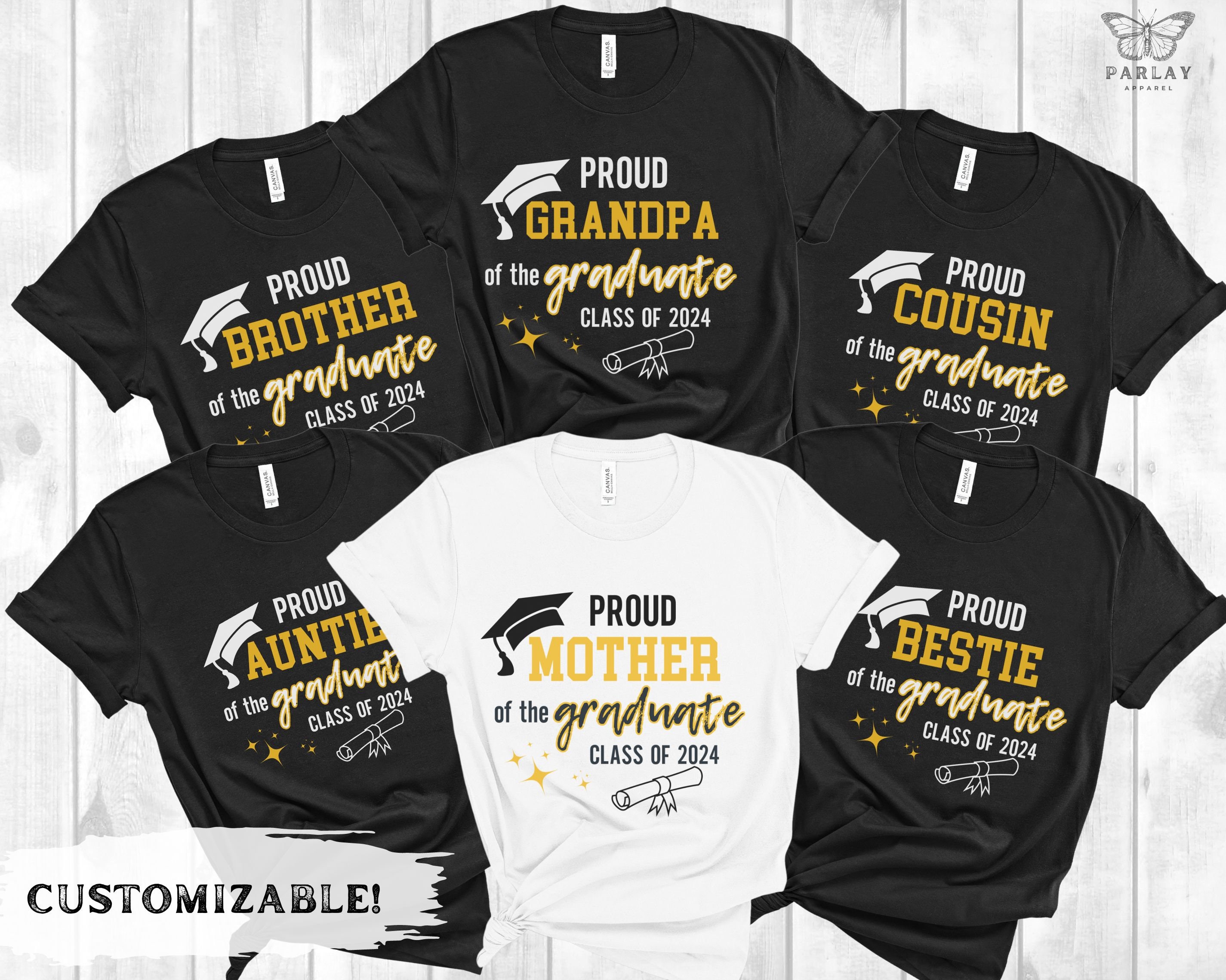 Custom Class of 2024 Graduation Family Shirts, Graduation Party Shirts ...
