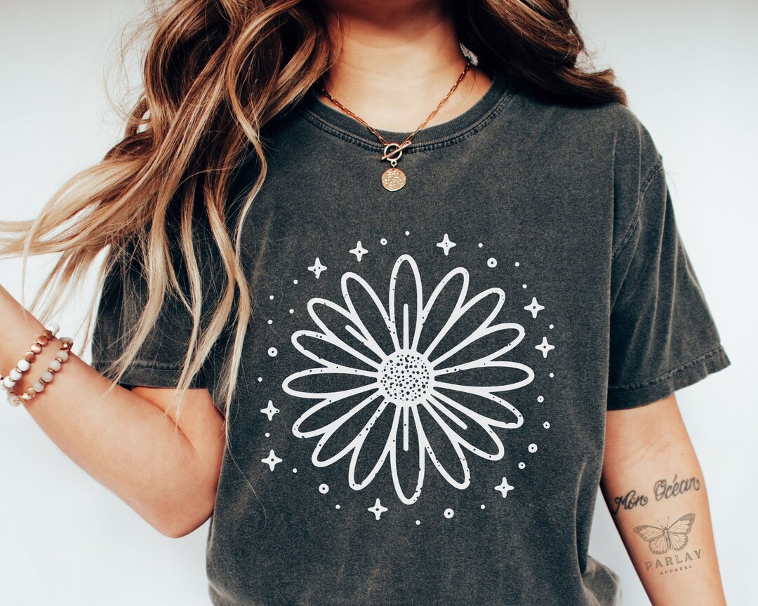 Vintage Summer Daisy Shirt, Wildflower Floral T-shirt, Comfort Colors Shirt, Retro Flower Shirts ...