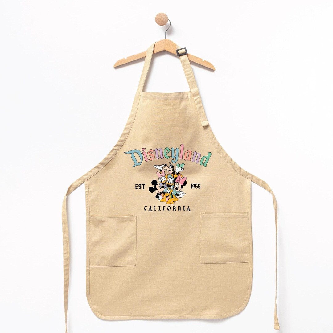 Disney Apron, Minnie Mouse, Kitchen Linen Apron, Cookie Apron ...