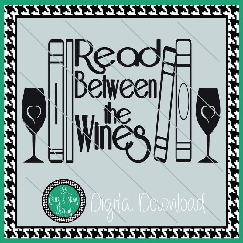 Books and Wine Svg - Etsy
